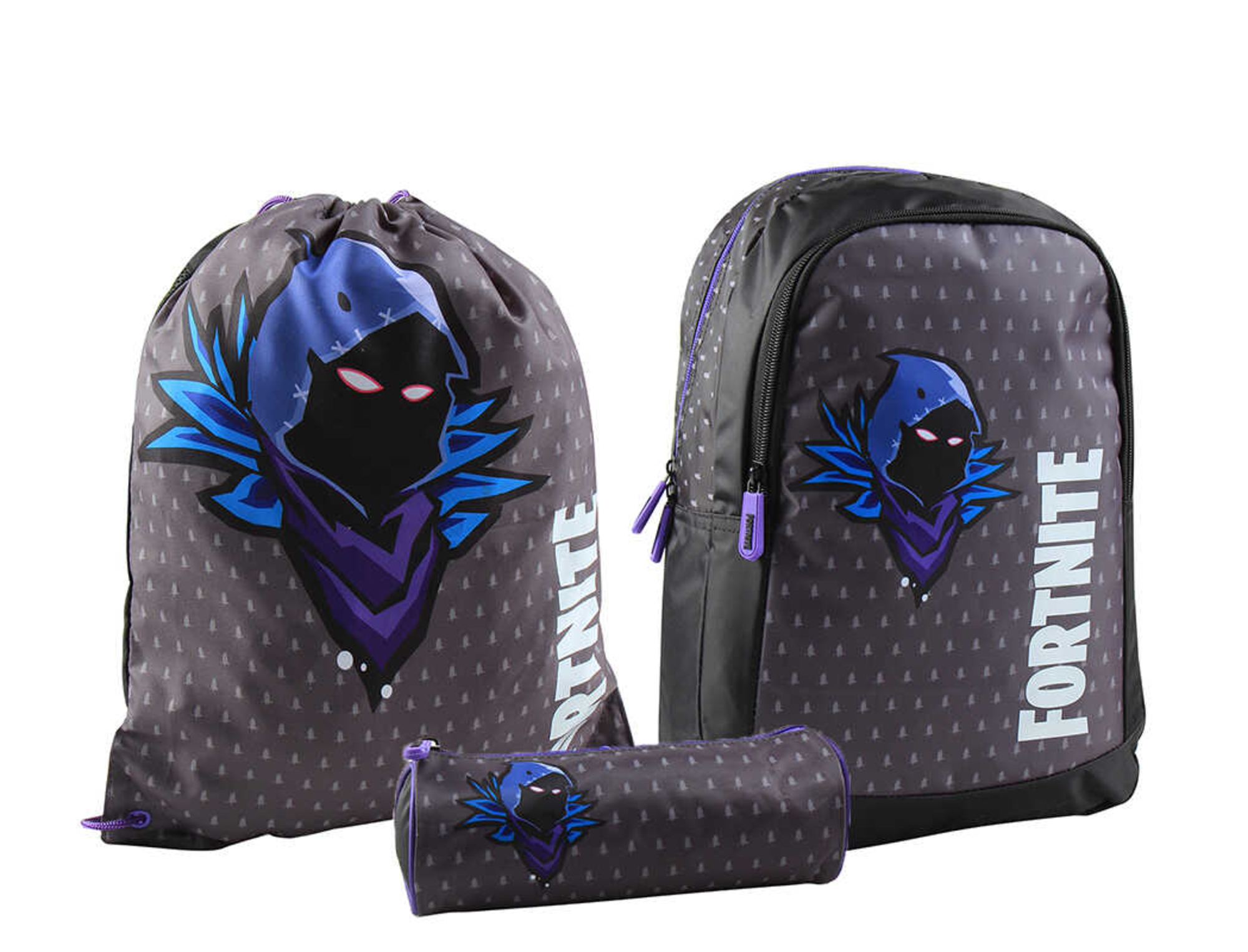 Fortnite Školský set Raven fialový s menším batohom - • pexo.sk